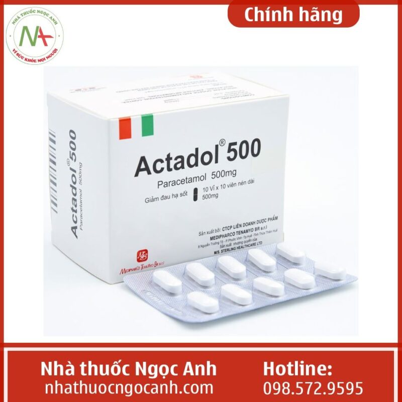 Thuốc Actadol 500 Medipharco là thuốc gì, mua ở đâu, giá bao nhiêu