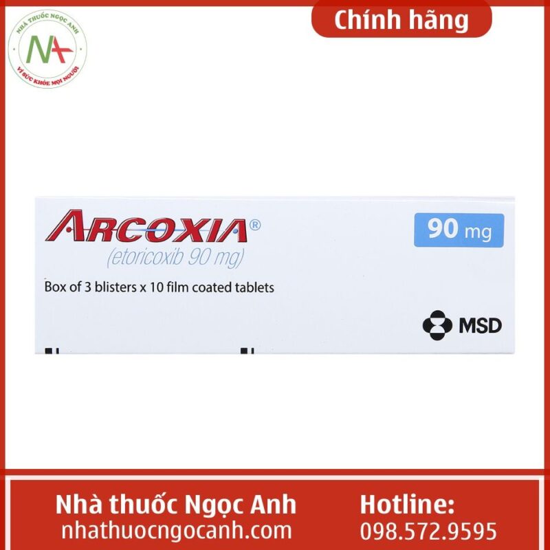 Thuốc Arcoxia 90mg là thuốc gì, liều dùng, giá bao nhiêu, mua ở đâu