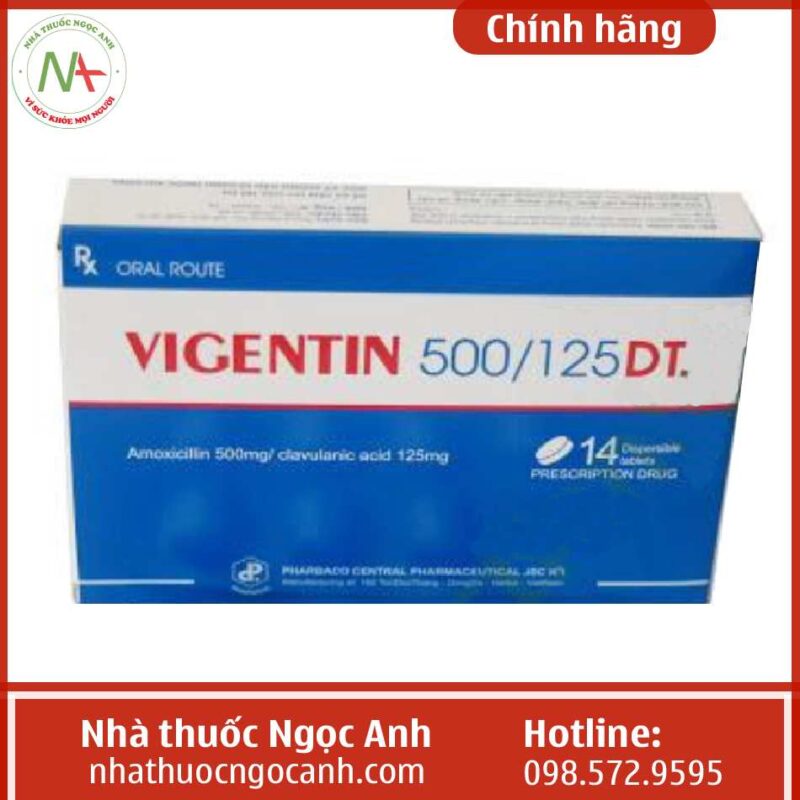 Thuốc Vigentin 500/125 DT là thuốc gì, giá bao nhiêu, mua ở đâu?