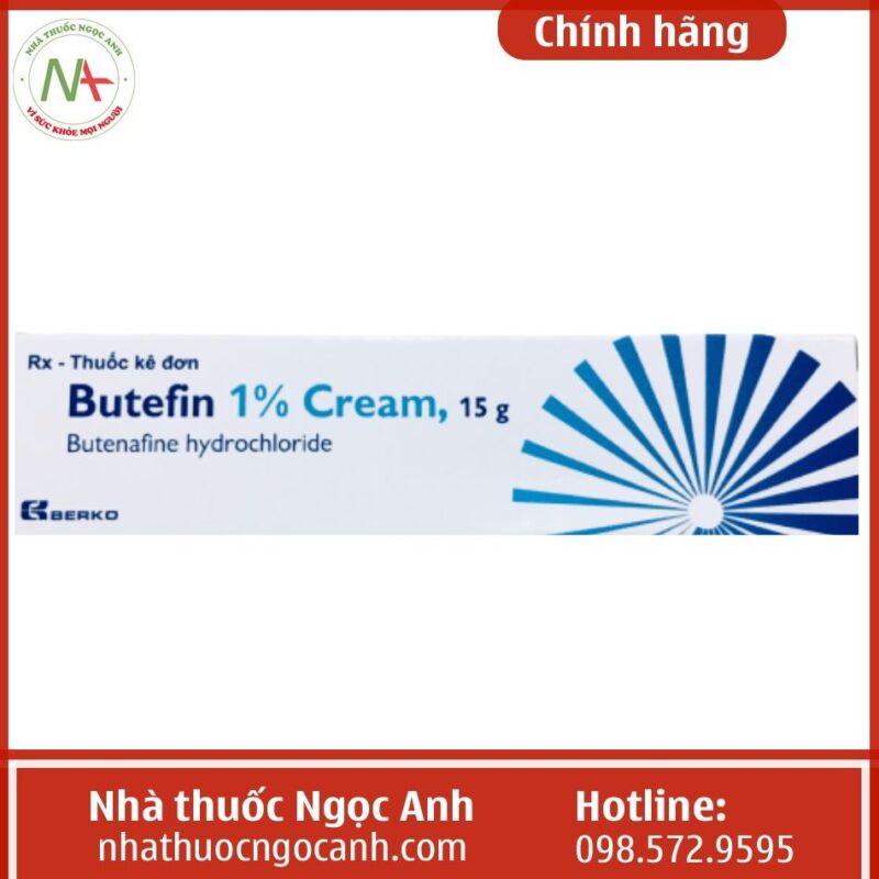 Thuốc Butefin 1% Cream 15g là gì, giá bao nhiêu, mua ở đâu