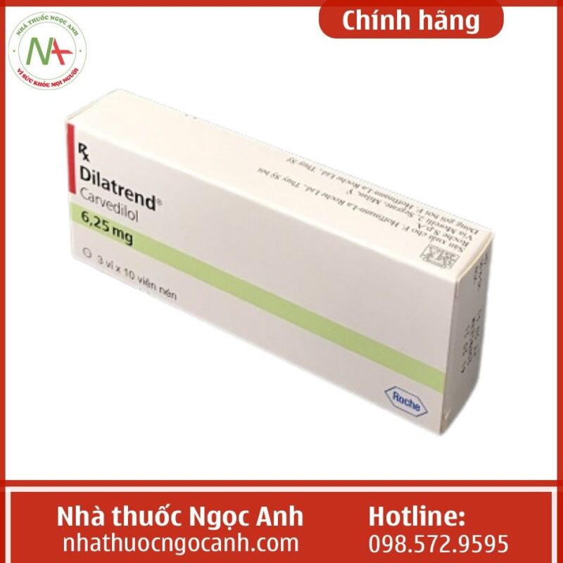 Thuốc Dilatrend 6.25mg Roche là thuốc gì, giá bao nhiêu, mua ở đâu