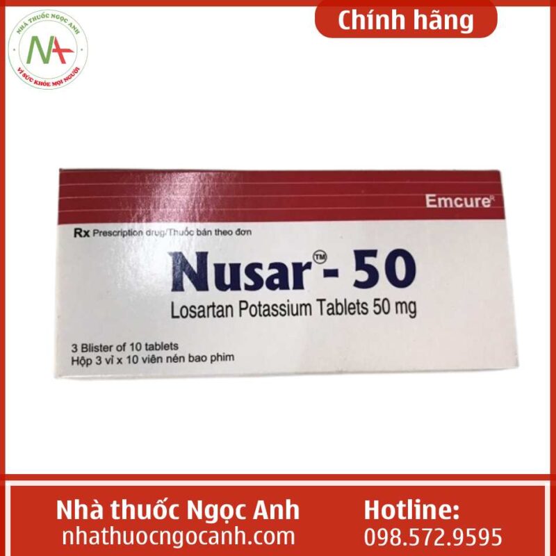 Thuốc Nusar-50 là thuốc gì, tác dụng gì, giá bao nhiêu, mua ở đâu