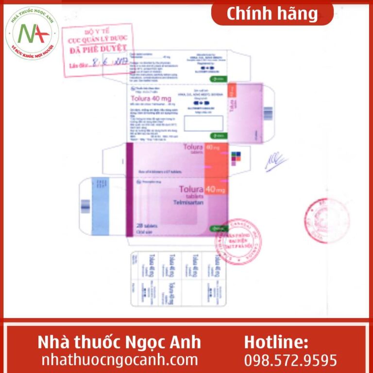 Thuốc Tolura 40mg là thuốc gì, có tác dụng gì, mua ở đâu, giá bao nhiêu?