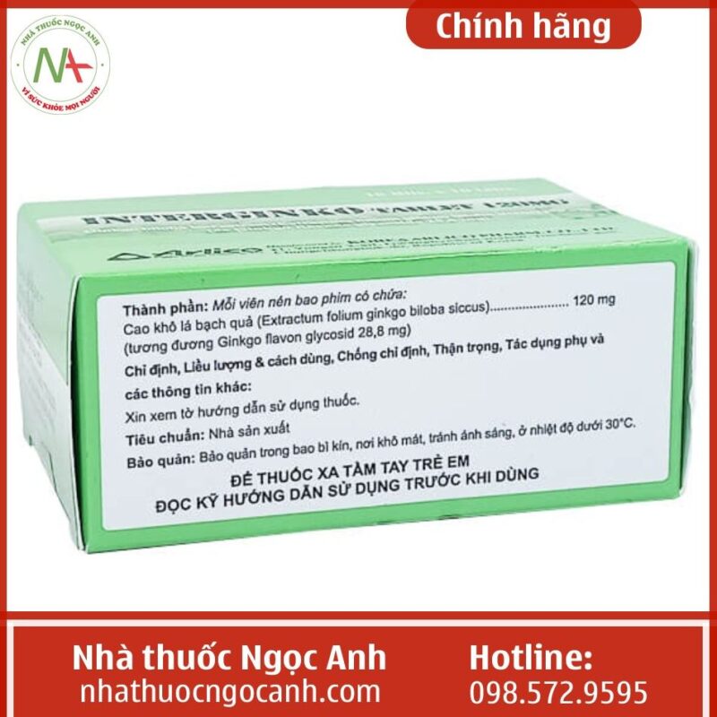 Thuốc Interginko Tablet 120mg là thuốc gì, giá bao nhiêu, mua ở đâu