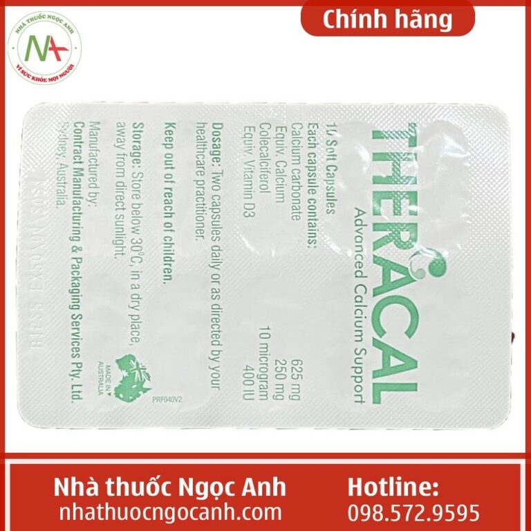 Thuốc Theracal (Calci) có tác dụng gì, giá bao nhiêu, mua ở đâu?