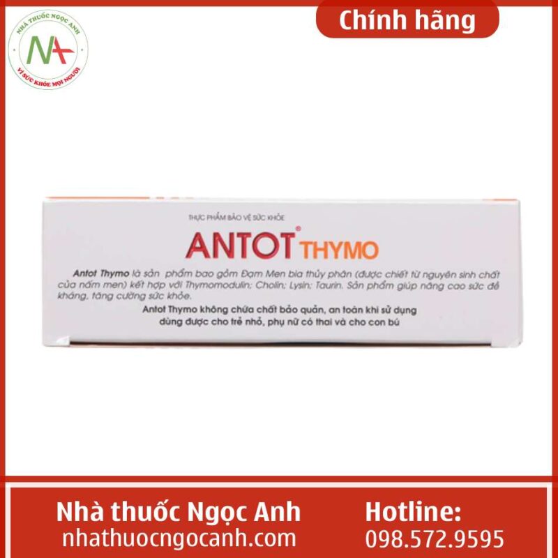 Thuốc bổ Antot Thymo có tác dụng gì, mua ở đâu, giá bao nhiêu?