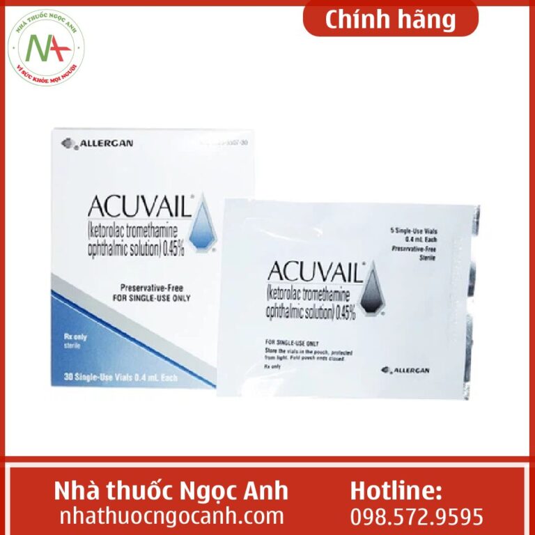 Thuốc nhỏ mắt Acuvail có tốt không? Mua ở đâu? Giá bao nhiêu?