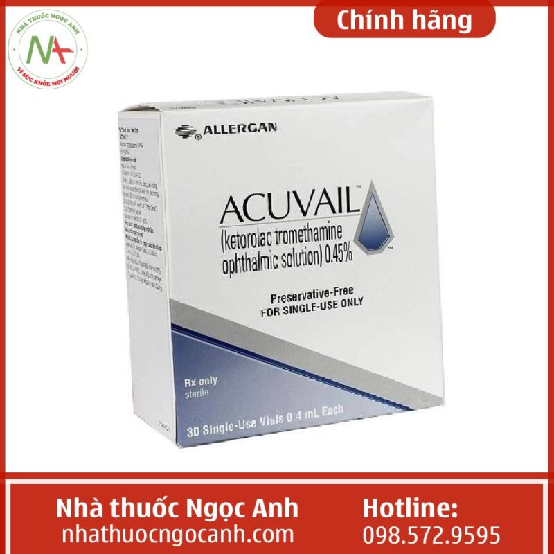 Thuốc nhỏ mắt Acuvail có tốt không? Mua ở đâu? Giá bao nhiêu?