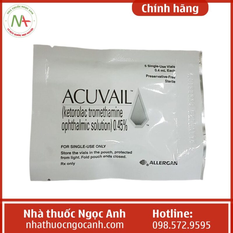 Thuốc nhỏ mắt Acuvail có tốt không? Mua ở đâu? Giá bao nhiêu?