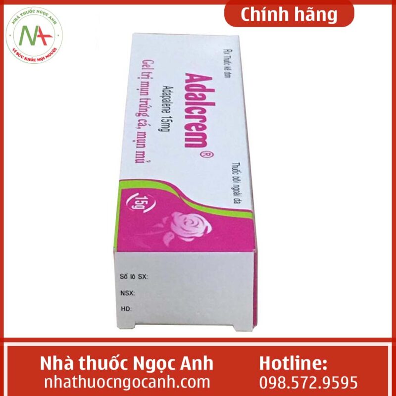 Thuốc trị mụn Adalcrem 15g review, giá bao nhiêu, mua ở đâu?