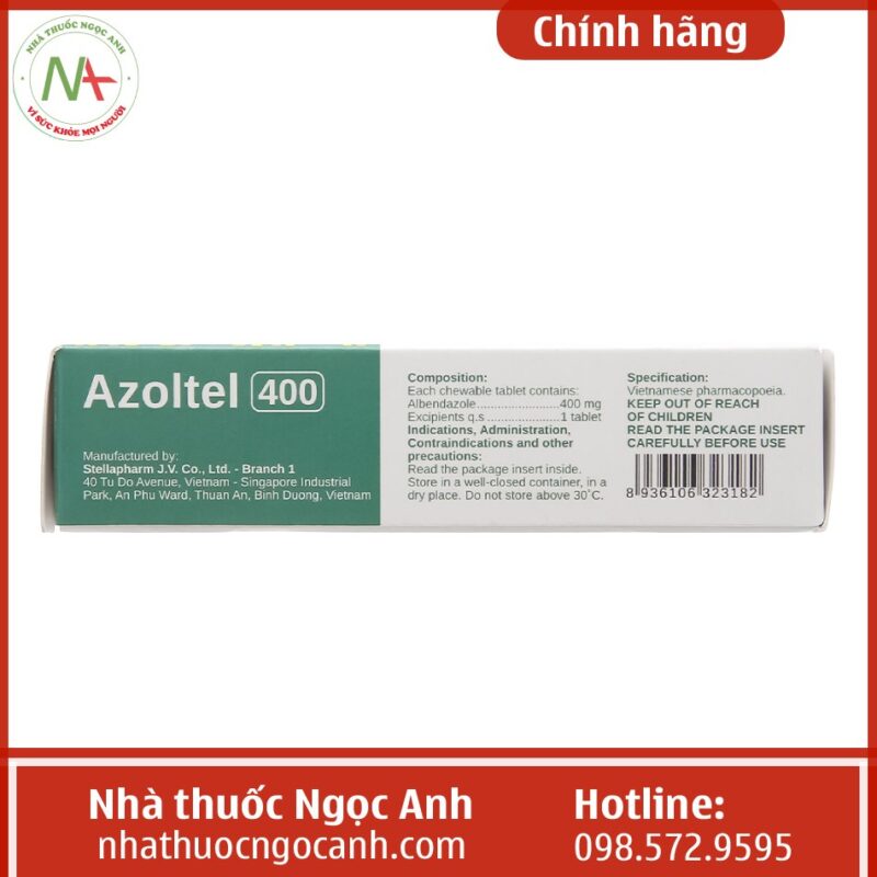 Thuốc Azoltel 400 có tác dụng gì? Mua ở đâu? Giá thế nào?