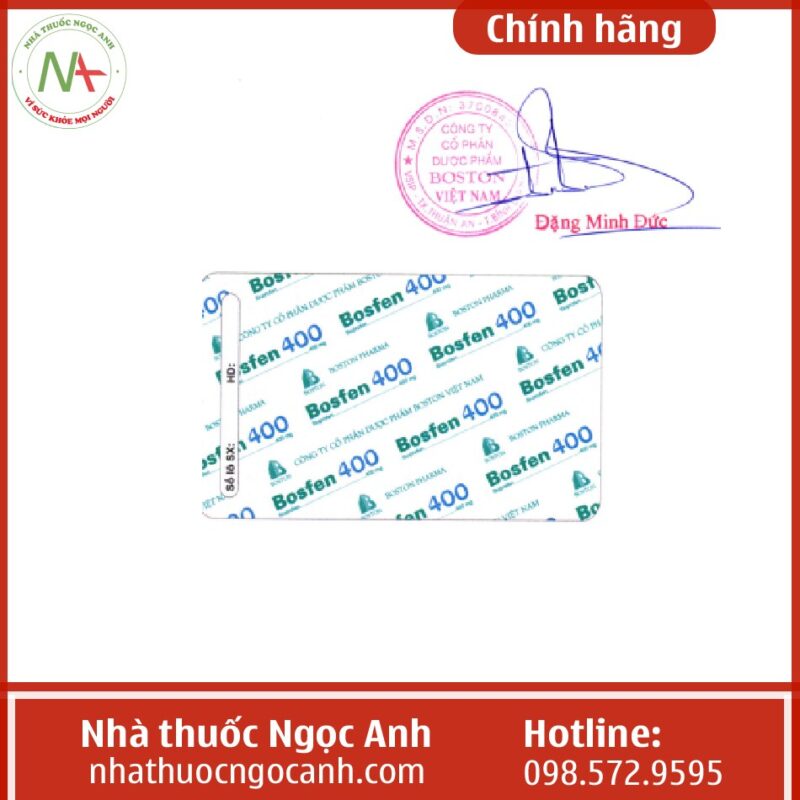 Thuốc Bosfen 400 là thuốc gì, giá bao nhiêu, liều dùng như thế nào?