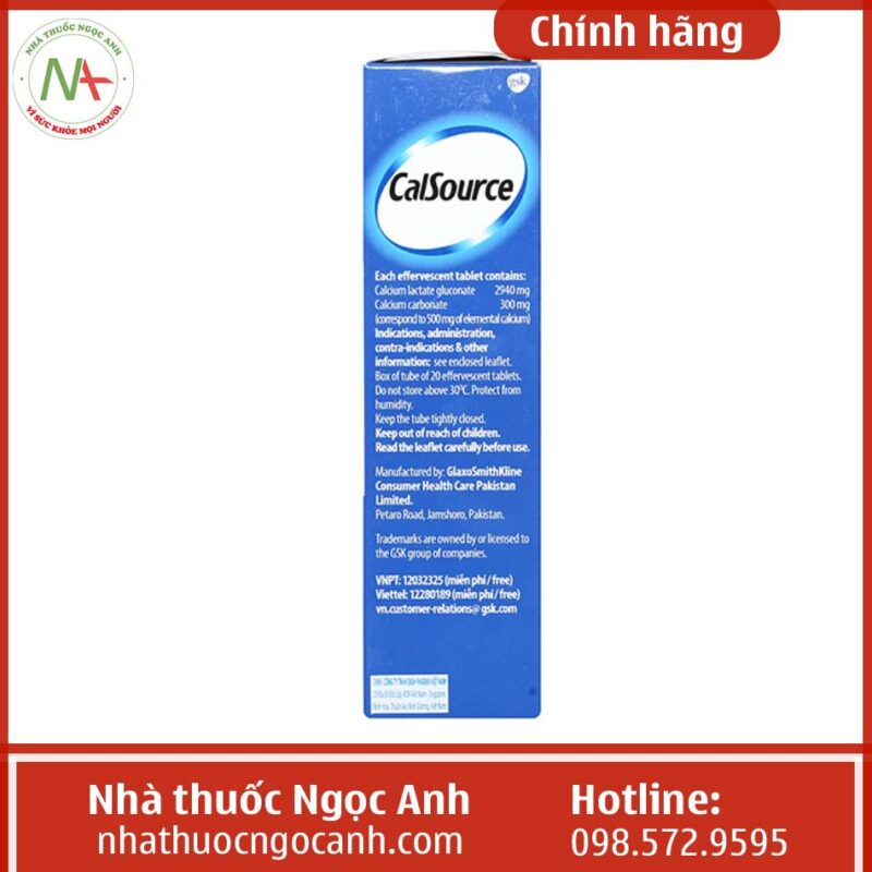 Thuốc CalSource 500mg là thốc gì? Giá bao nhiêu? Mua ở đâu