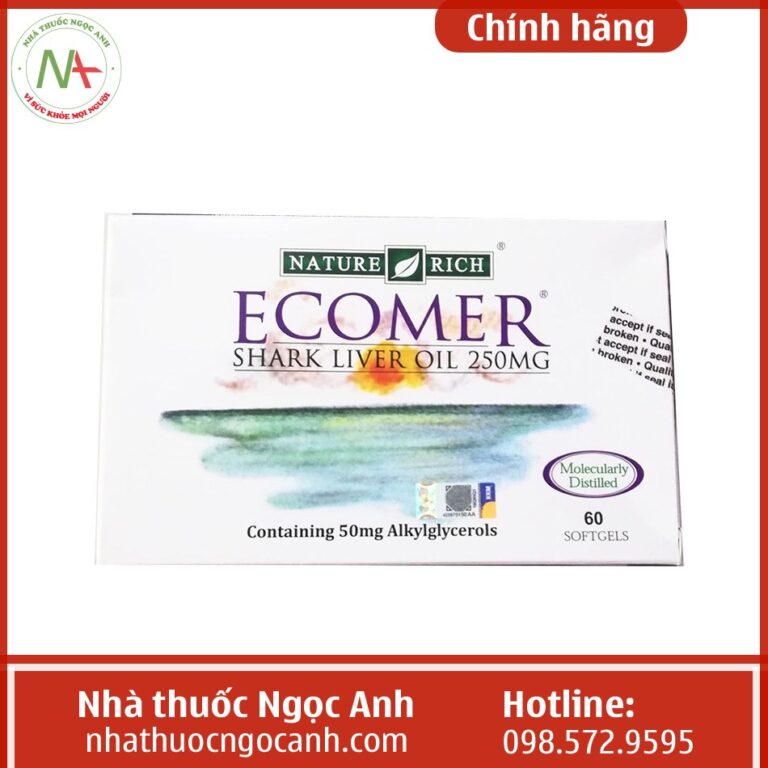 Thuốc dầu gan cá mập Ecomer 250mg giá bao nhiêu, mua ở đâu, có tốt không?