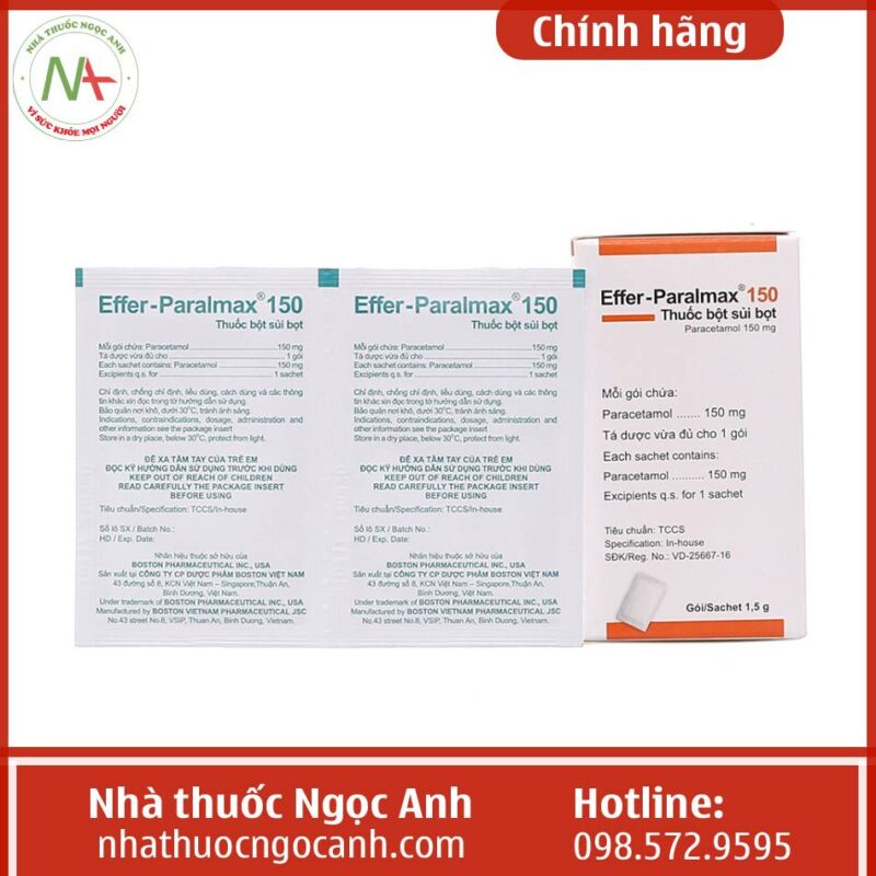 Thuốc Effer-Paralmax 150 liều dùng, giá bao nhiêu, mua ở đâu?