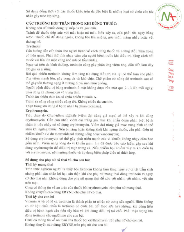 Thuốc trị mụn Eryne Gel có tốt không, giá bao nhiêu, mua ở đâu?