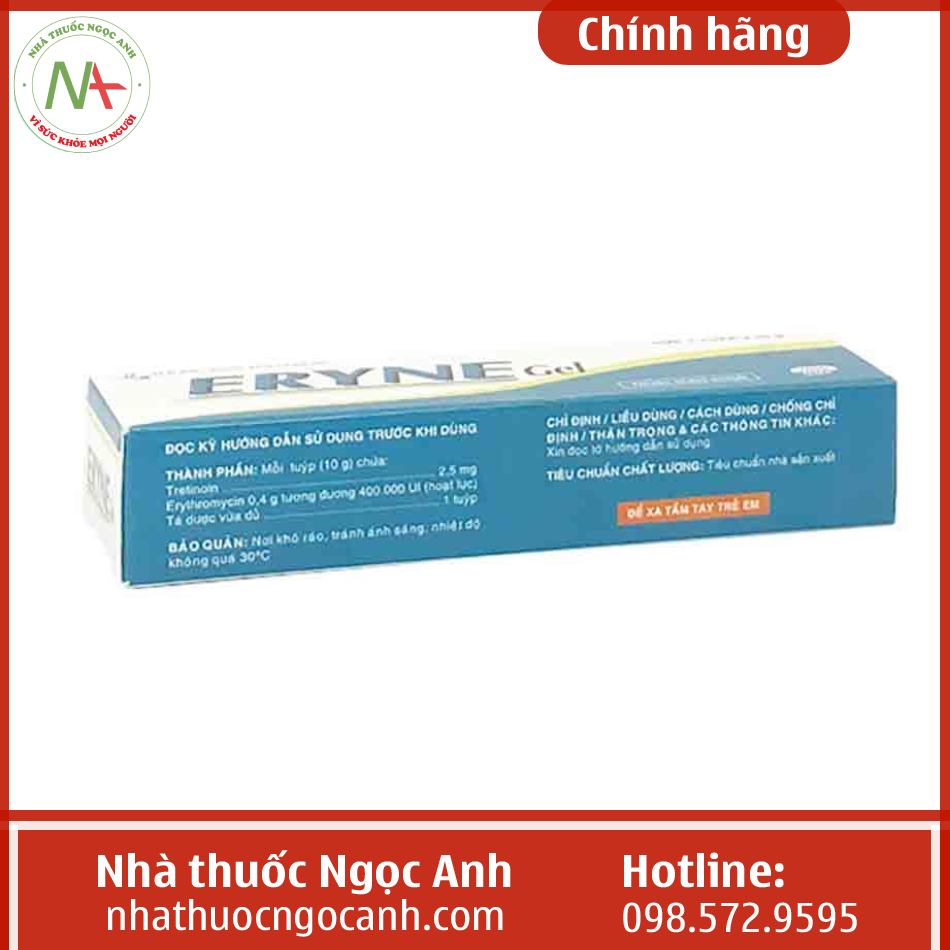 Thuốc trị mụn Eryne Gel có tốt không, giá bao nhiêu, mua ở đâu?