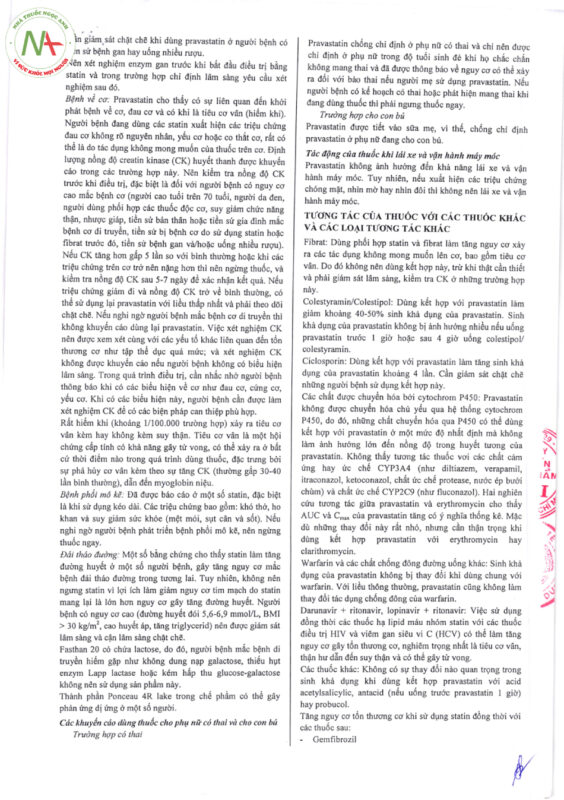 Thuốc Fasthan 20 là thuốc gì? mua ở đâu? giá bao nhiêu?