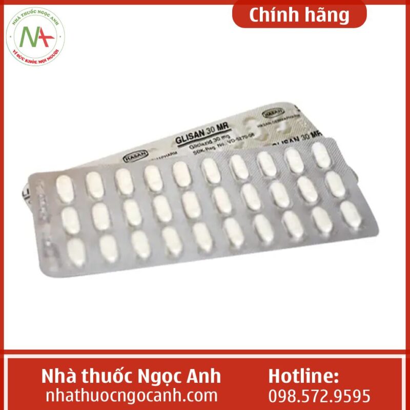 Thuốc trị đái tháo đường Glisan 30 MR giá bao nhiêu, mua ở đâu?