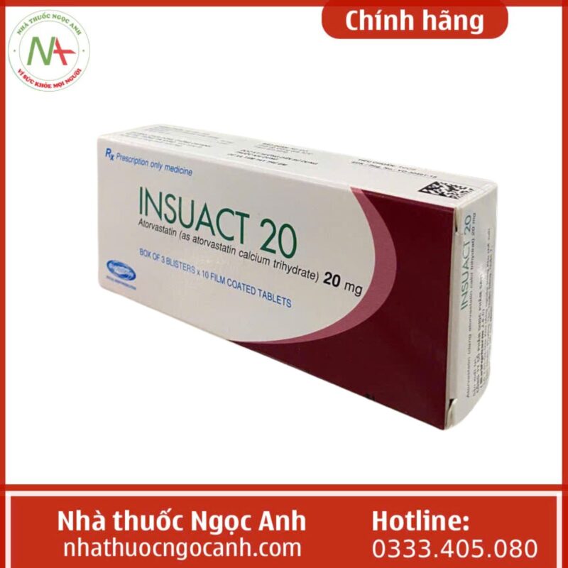 Thuốc Insuact 20 là thuốc gì, giá bao nhiêu, mua ở đâu, tác dụng gì