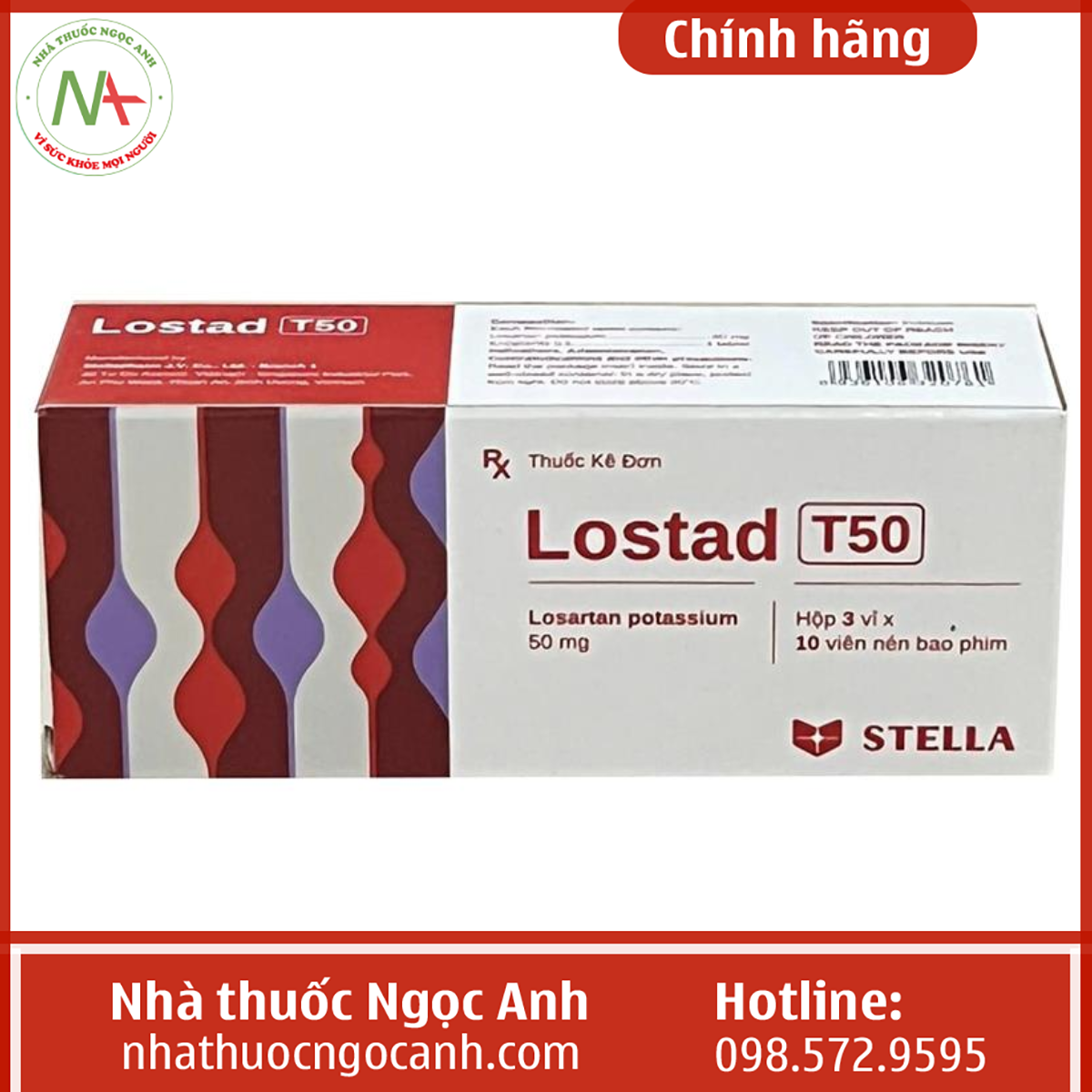 Thuốc Lostad T50 có tác dụng gì? Mua ở đâu? Giá bao nhiêu?