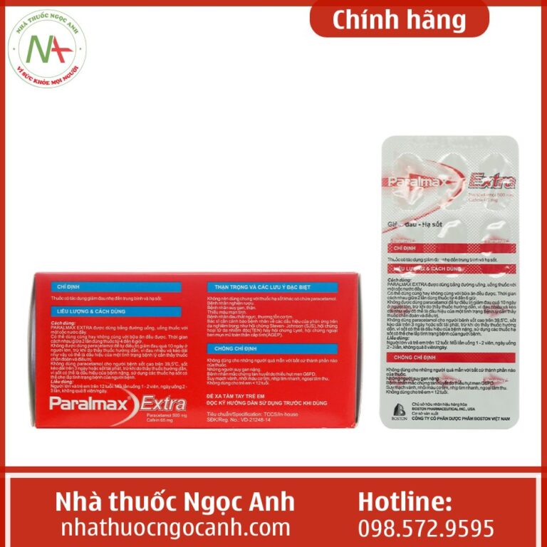 Thuốc Paralmax Extra là thuốc gì, có giảm đau không, có tốt không?