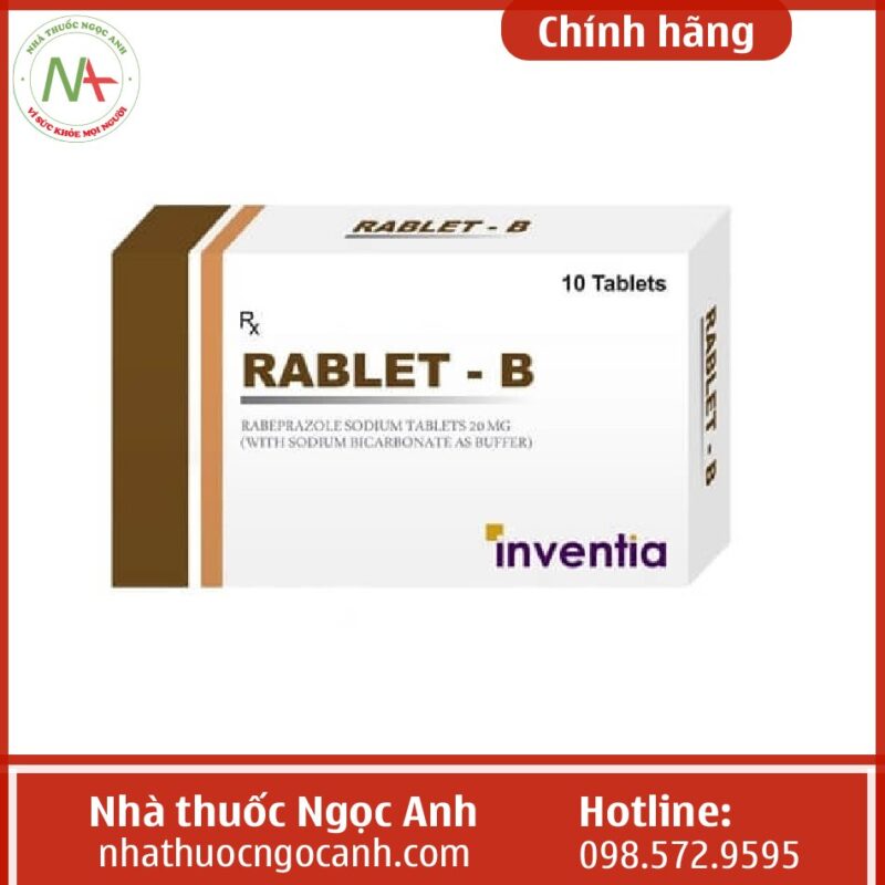 Thuốc Rablet-B 20mg rabeprazole trị bệnh gì, giá bao nhiêu? Mua ở đâu?