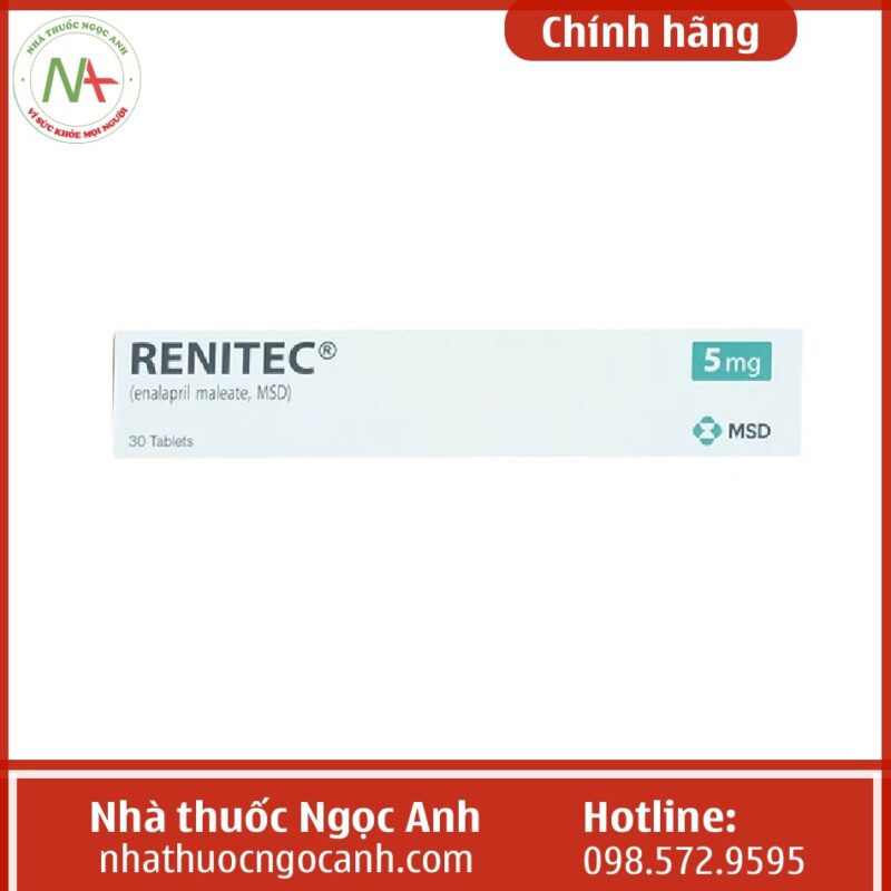 Thuốc Renitec 5mg MSD có tác dụng gì, mua ở đâu, giá bao nhiêu?