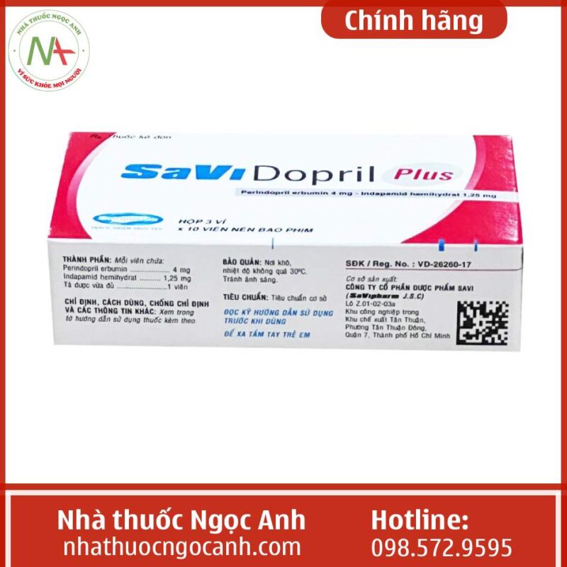Thuốc SaVi Dopril Plus có tác dụng gì, giá bao nhiêu, mua ở đâu?
