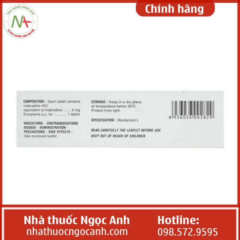 Ivabradin là thuốc gì? Công dụng, Cơ chế hoạt động, Liều dùng