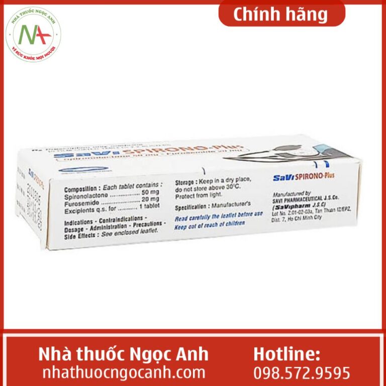Thuốc Savispirono-Plus là thuốc gì, giá bao nhiêu, mua ở đâu, tác dụng gì