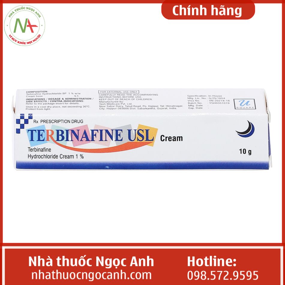 Thuốc Terbinafine USL Cream là thuốc gì, mua ở đâu, giá bao nhiêu