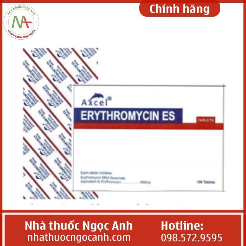 Thuốc Axcel Erythromycin ES Tablet là thuốc gì? Mua ở đâu? Giá bao nhiêu?