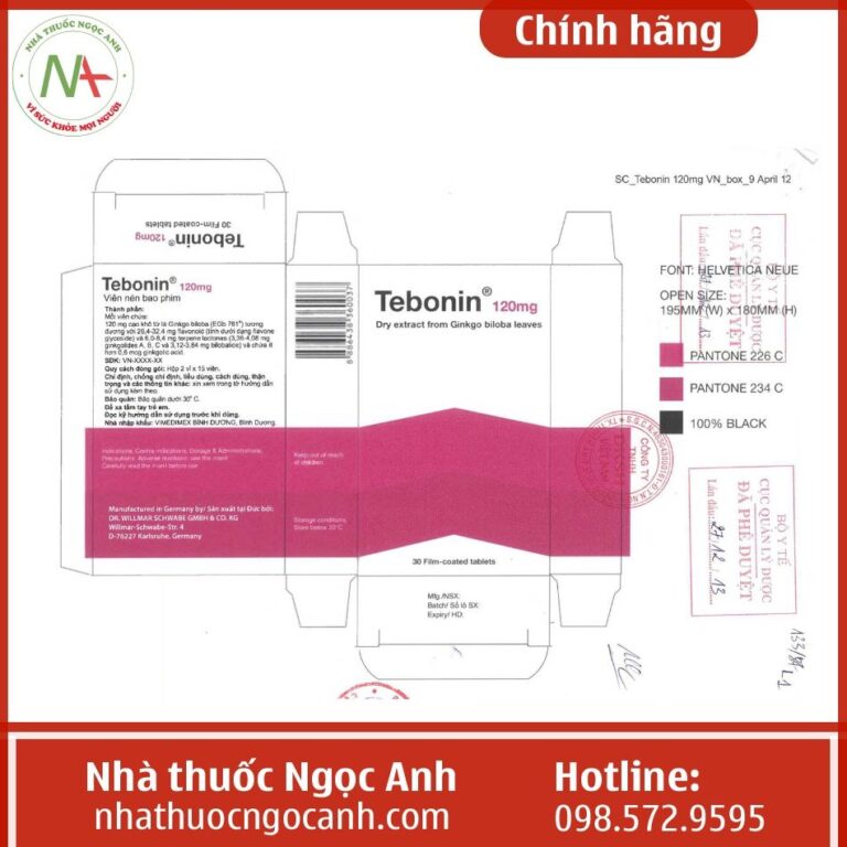 Thuốc Tebonin 120mg của Đức trị bệnh gì, mua ở đâu, giá bao nhiêu