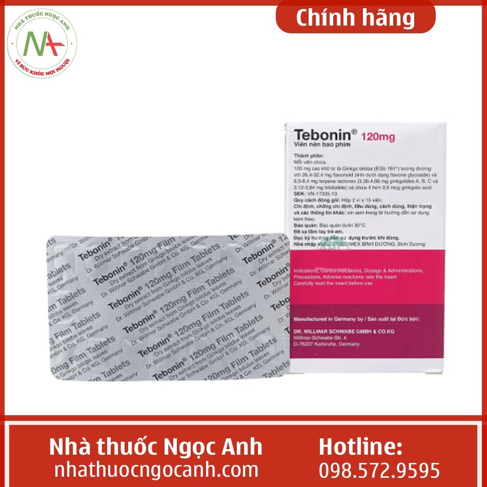 Thuốc Tebonin 120mg là thuốc gì? Mua ở đâu? Giá bao nhiêu?