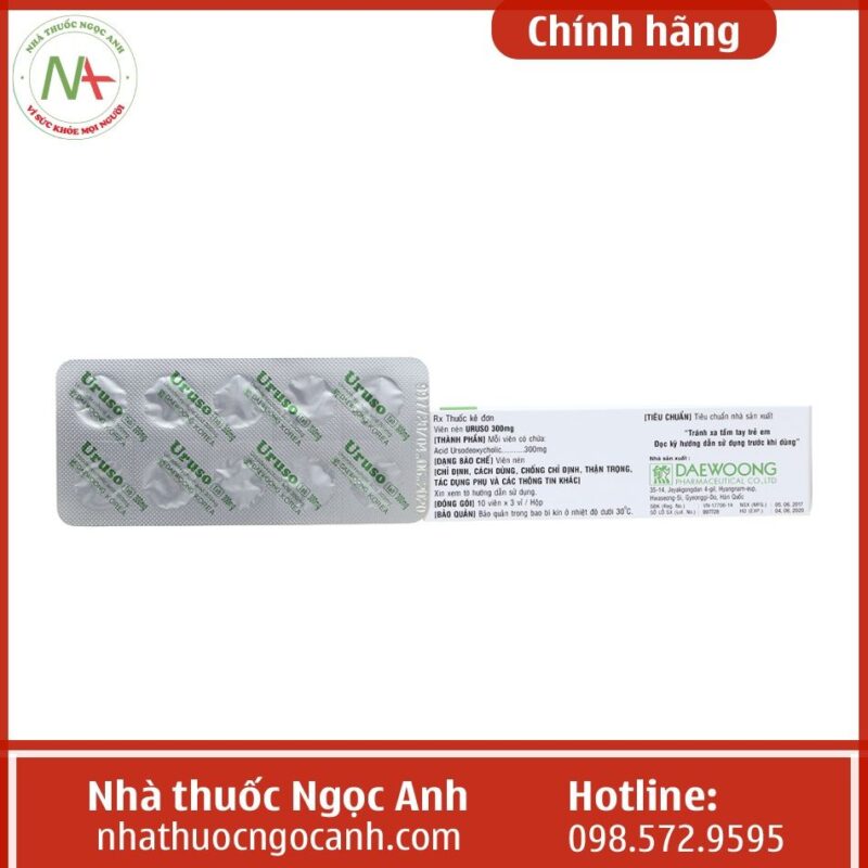 Thuốc Uruso Tab 300mg là thuốc gì? Mua ở đâu? Giá bao nhiêu?