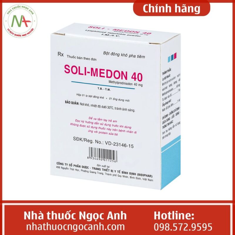 Soli-Medon 40 là thuốc gì? Mua ở đâu? Giá bao nhiêu?