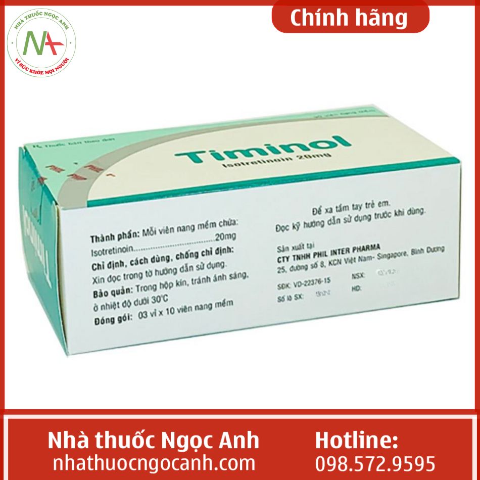 Thuốc Timinol 20mg là thuốc gì, giá bao nhiêu, mua ở đâu, tác dụng gì