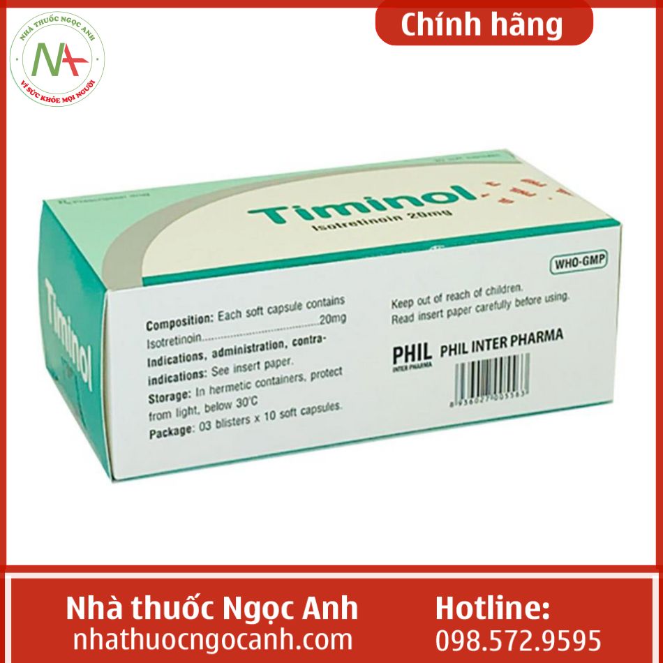 Thuốc Timinol 20mg là thuốc gì, giá bao nhiêu, mua ở đâu, tác dụng gì