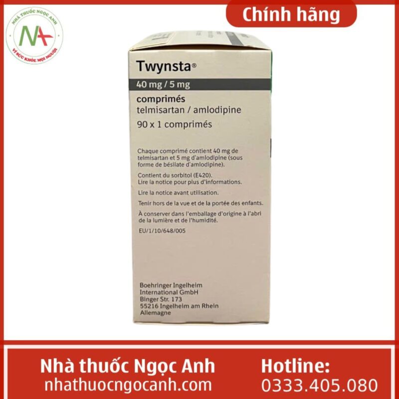 Thuốc trị cao huyết áp Twynsta 40mg/5mg giá bao nhiêu, mua ở đâu?