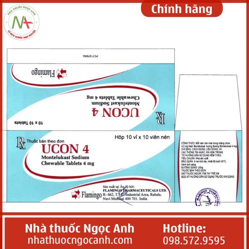 Thuốc trị hen phế quản Ucon 4 giá bao nhiêu, mua ở đâu uy tín?