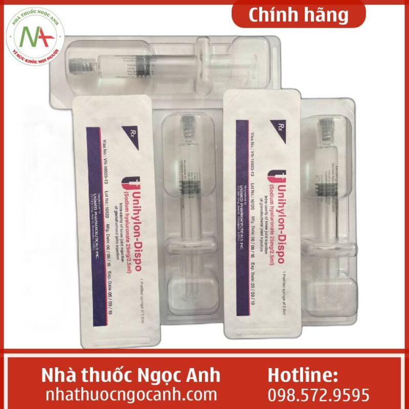 Thuốc tiêm trị viêm khớp Unihylon - Dispo giá bao nhiêu? Mua ở đâu?