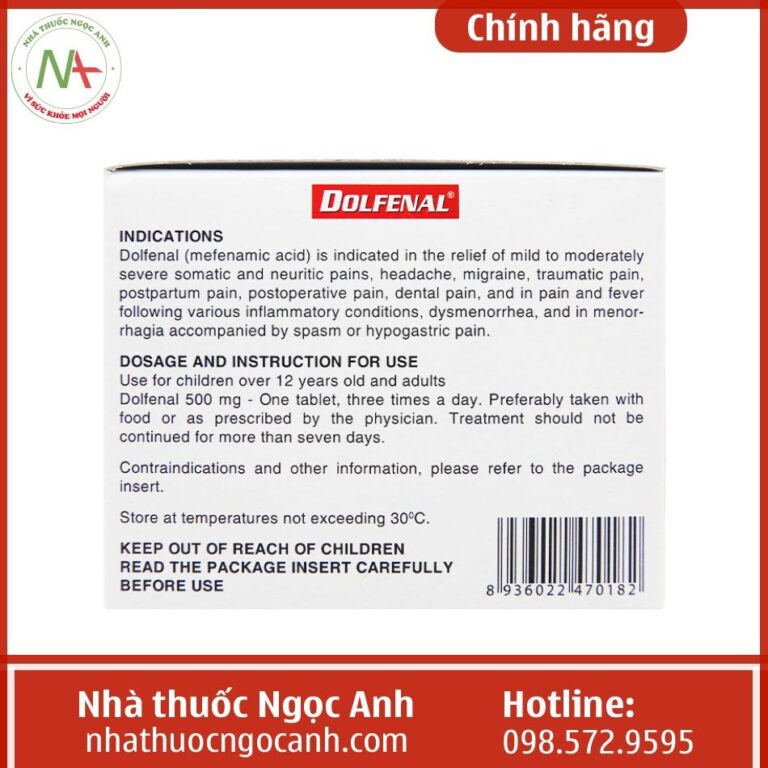 Thuốc Dolfenal là thuốc gì? Mua ở đâu? Giá bao nhiêu?
