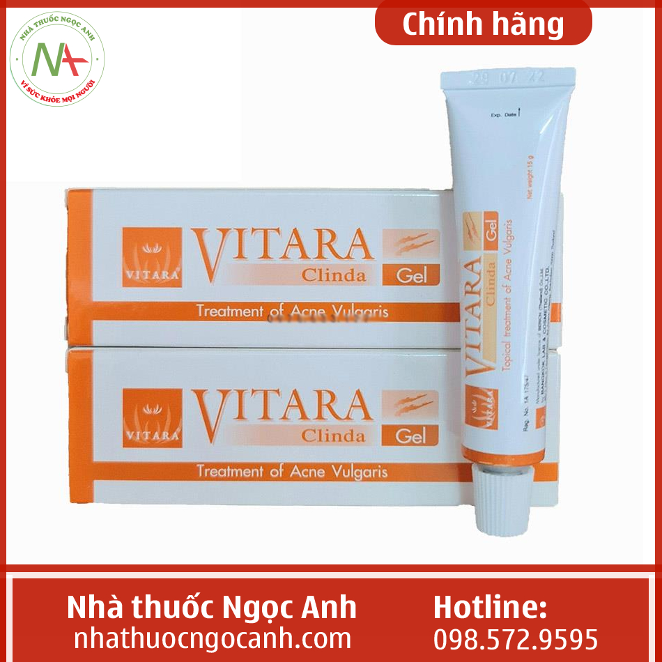 Thuốc Vitara Clinda Gel 15g cách sử dụng, giá bao nhiêu, mua ở đâu