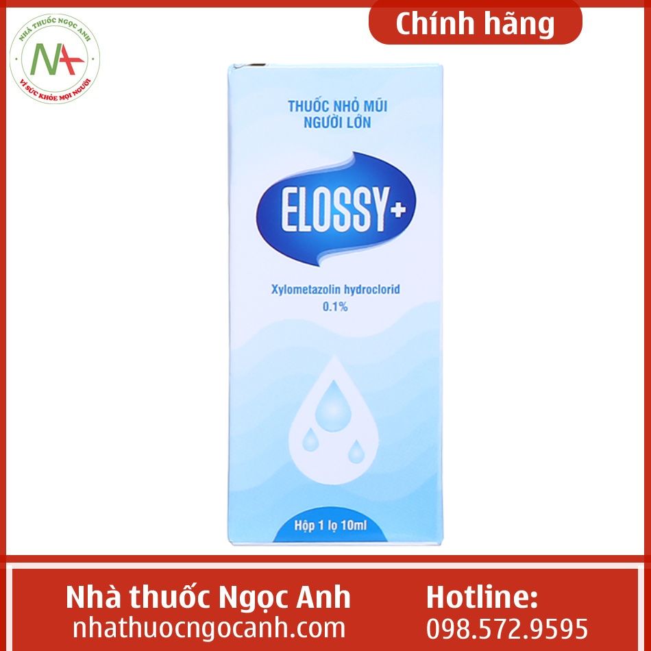 Thuốc nhỏ mũi người lớn Elossy+ là gì, tác dụng, giá bao nhiêu, mua ở đâu