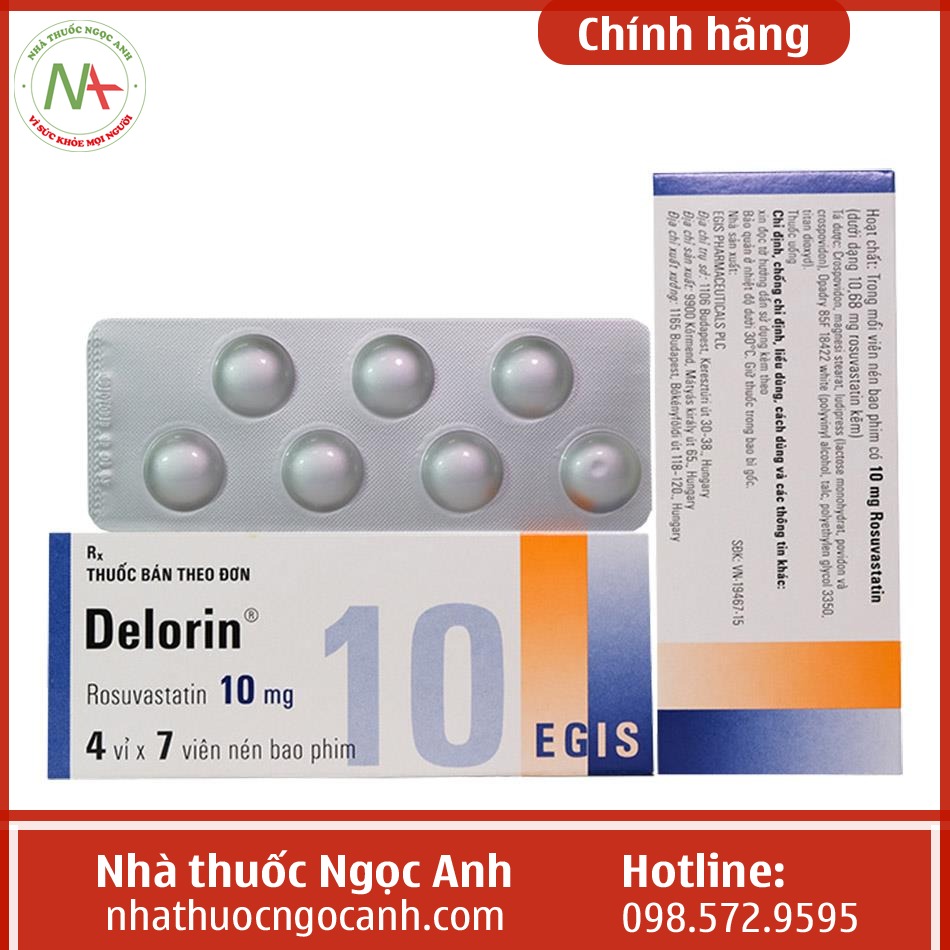 Thuốc Delorin 10mg là thuốc gì? Giá bao nhiêu? Mua ở đâu