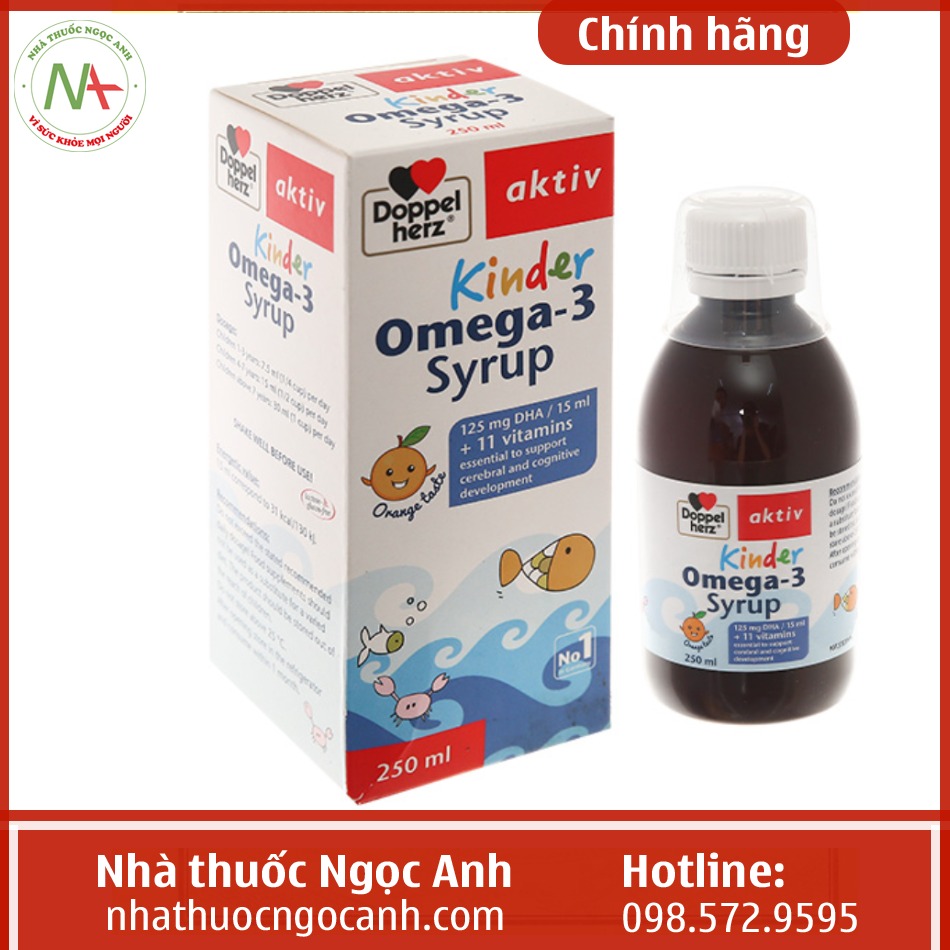 Thuốc Kinder Omega-3 Syrup tốt không? Giá bao nhiêu? Mua ở đâu