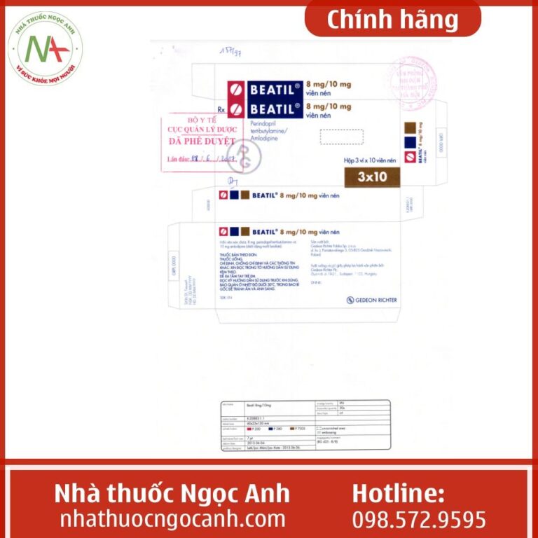 Thuốc Beatil 8mg/10mg là gì, tác dụng, giá bao nhiêu, mua ở đâu