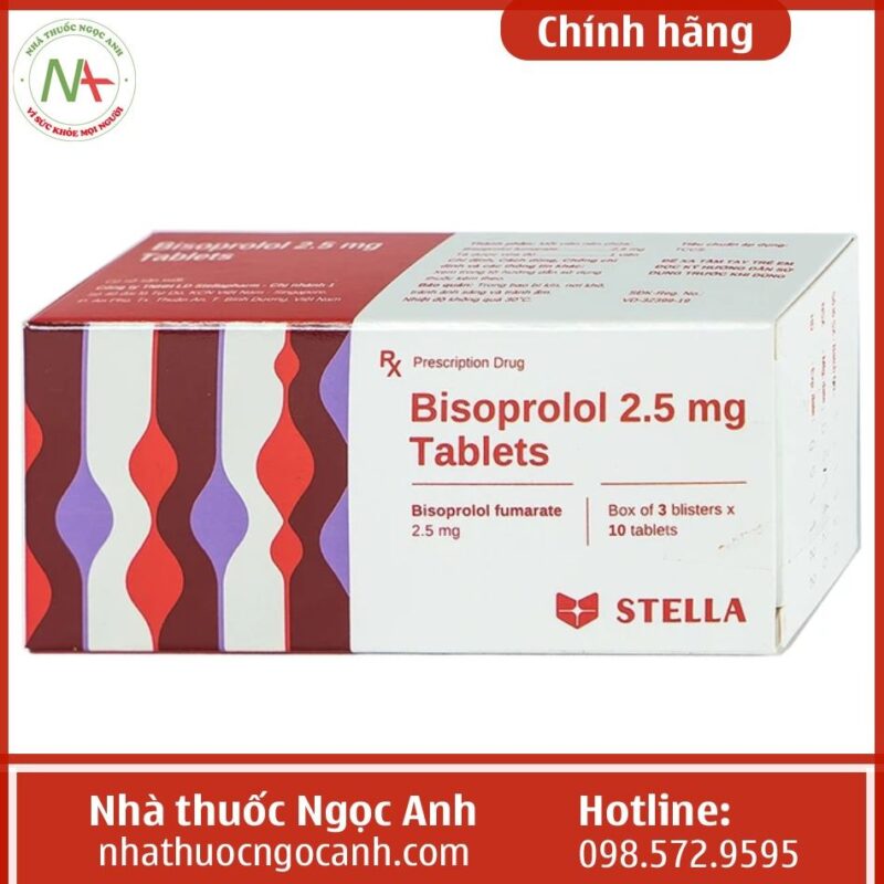 Thuốc Bisoprolol 2.5mg Tablets Stella là gì, giá bao nhiêu, mua ở đâu
