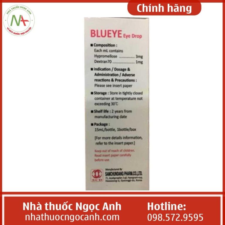 Thuốc nhỏ mắt Blueye có tốt không, giá bao nhiêu, mua ở đâu